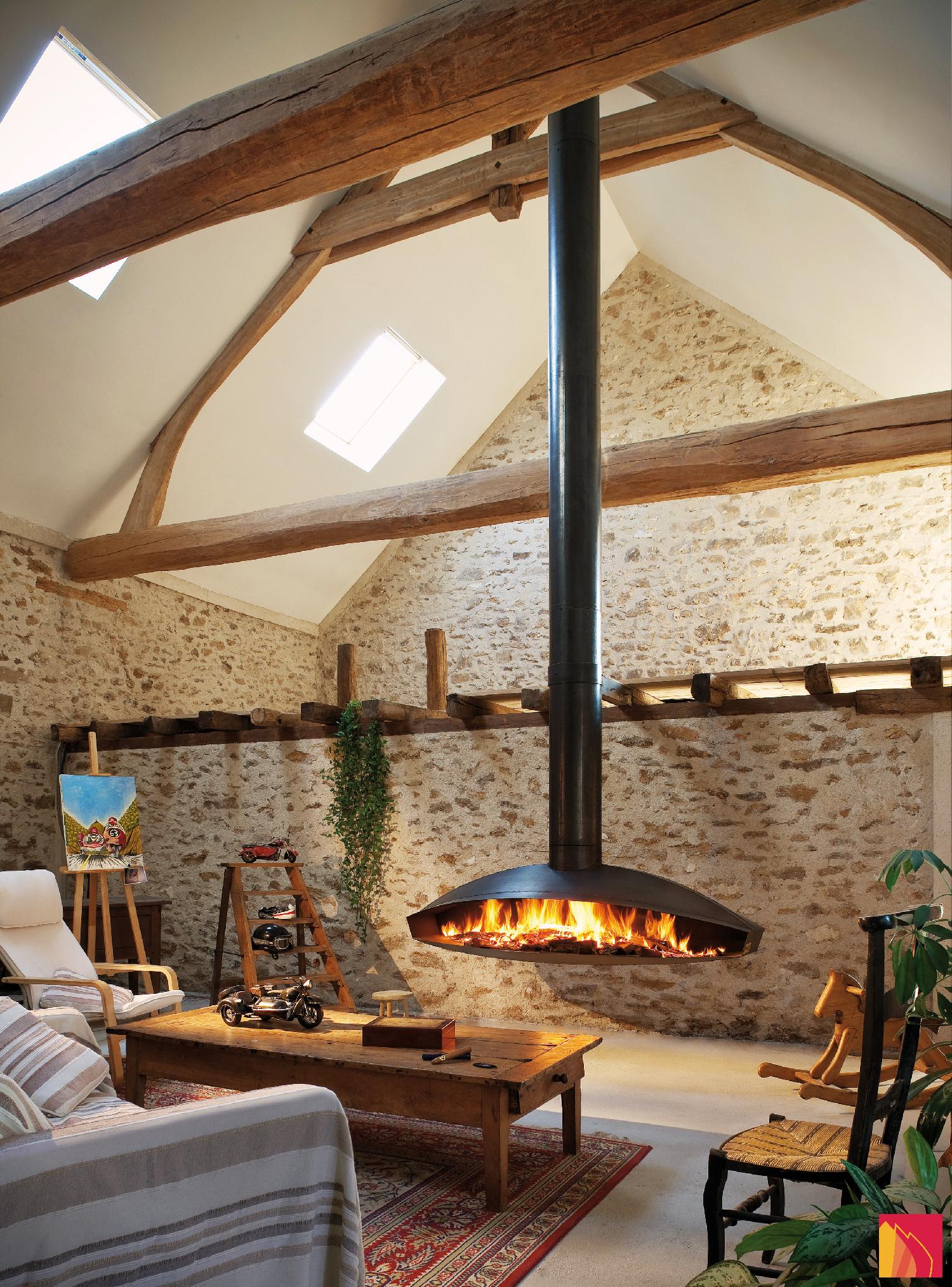 Focus ANTEFOCUS mural - Cheminée Focus Bois