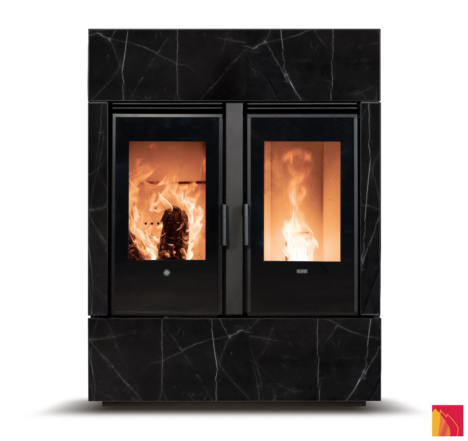 Klover DUAL AIR - Poêle à pellets mixte bois/pellet