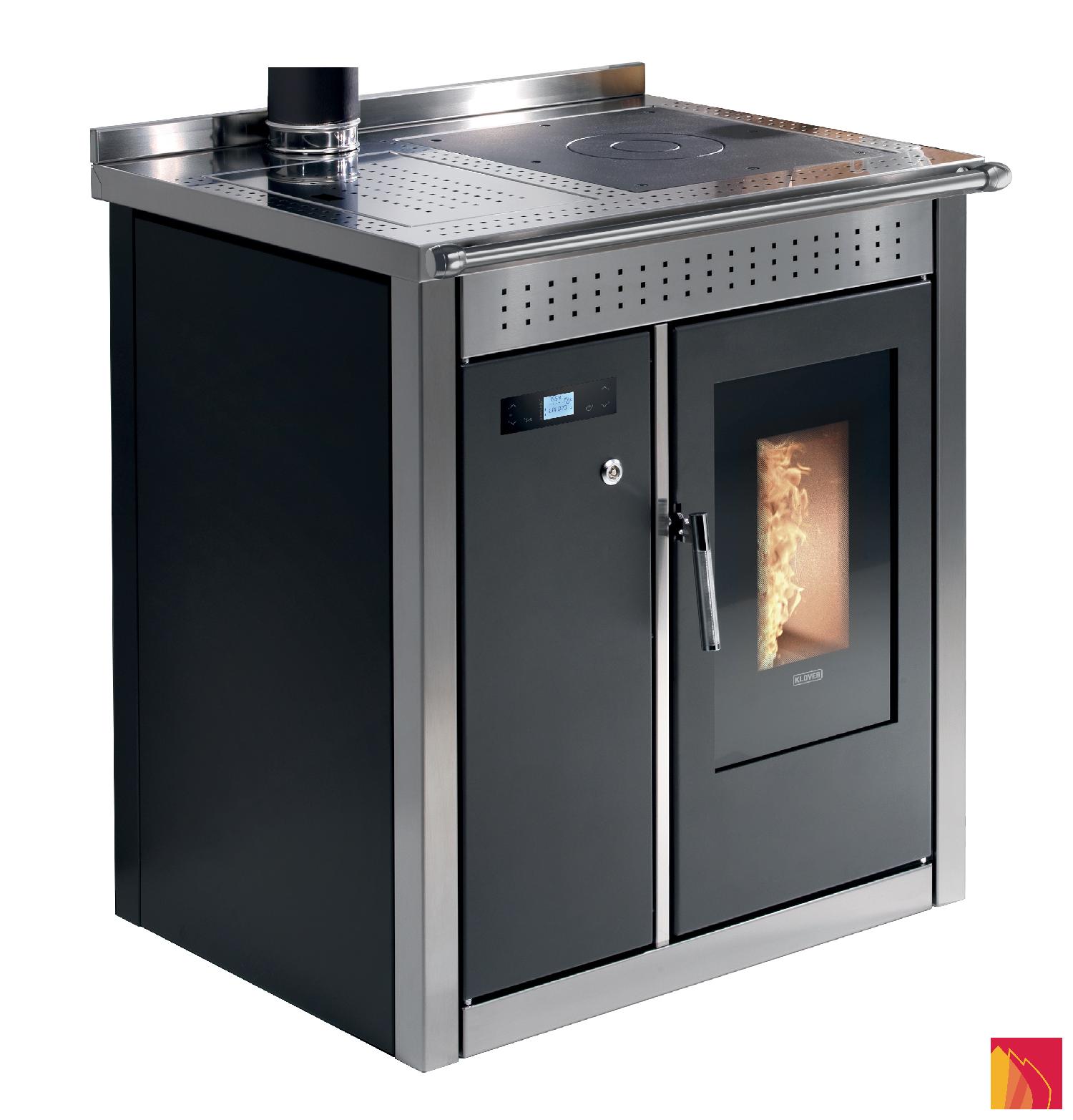 Klover SMART 80 INOX - Cuisinière à pellets